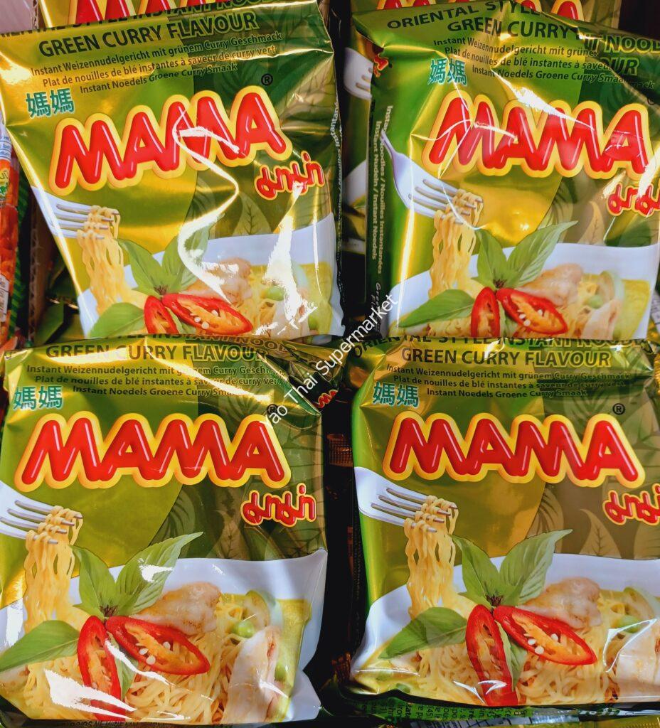 Mama Instant Noodle Green Curry Flavour (30 Packets x 55g) - Yao Thai ...